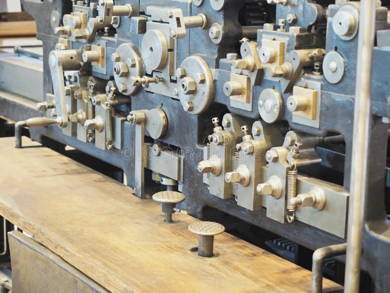 Old Printing Press. Old Printing Press - Polygraphic Equipment. Stock ...