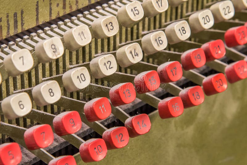 Detail from Old Punch Card Machine Stock Image - Image of aged, cards ...