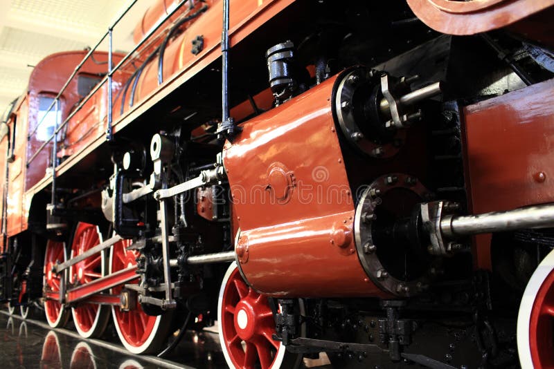 Detail of old red train stock photo. Image of railroad - 35247332