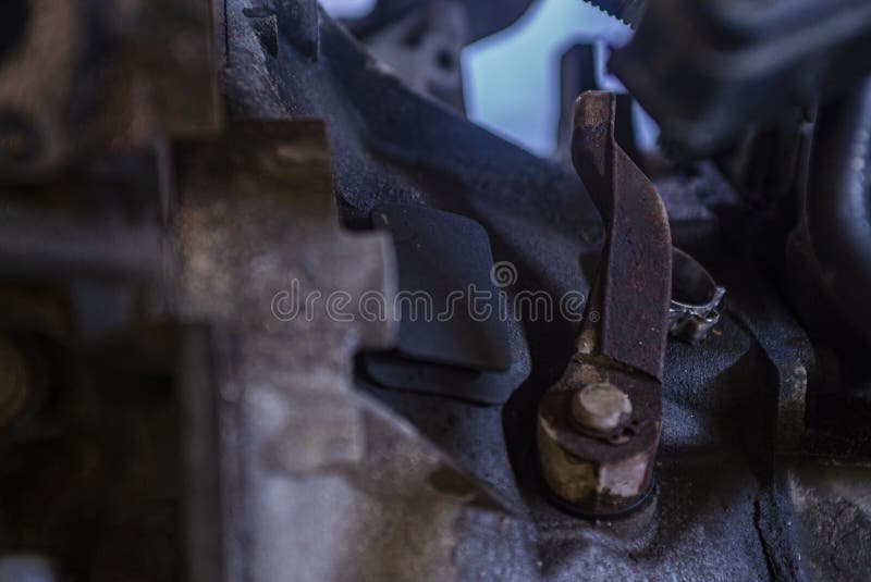 Detail of Old and Rusty Car Engine 6 Stock Photo - Image of mechanic ...