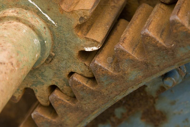 Detail of old rusty gears stock image. Image of mechanism - 16826325