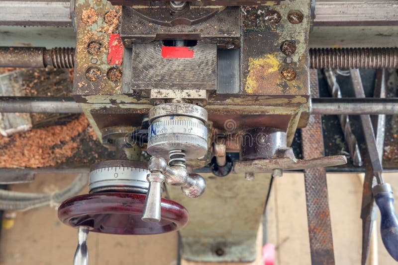Detail of Old Rusty Machine Stock Photo - Image of lathe, detail: 153035418