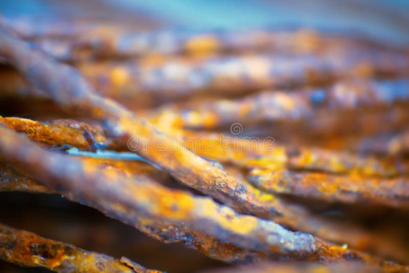 Detail of Old Rusty Wire Close-up Stock Image - Image of closeup ...