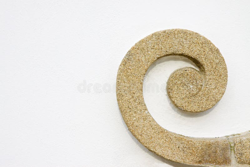 Detail of an Old Stone Frame Against a White Plaster Wall - Image with ...