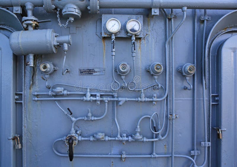 Detail of Old System in the Battleship Stock Image - Image of deposit ...