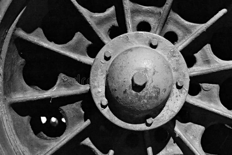 Detail of old tank wheel. stock photo. Image of tank - 69730790