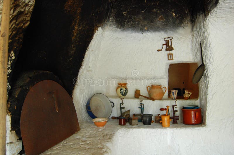 Old Traditional Kitchen with Utensils Stock Photo - Image of europe ...