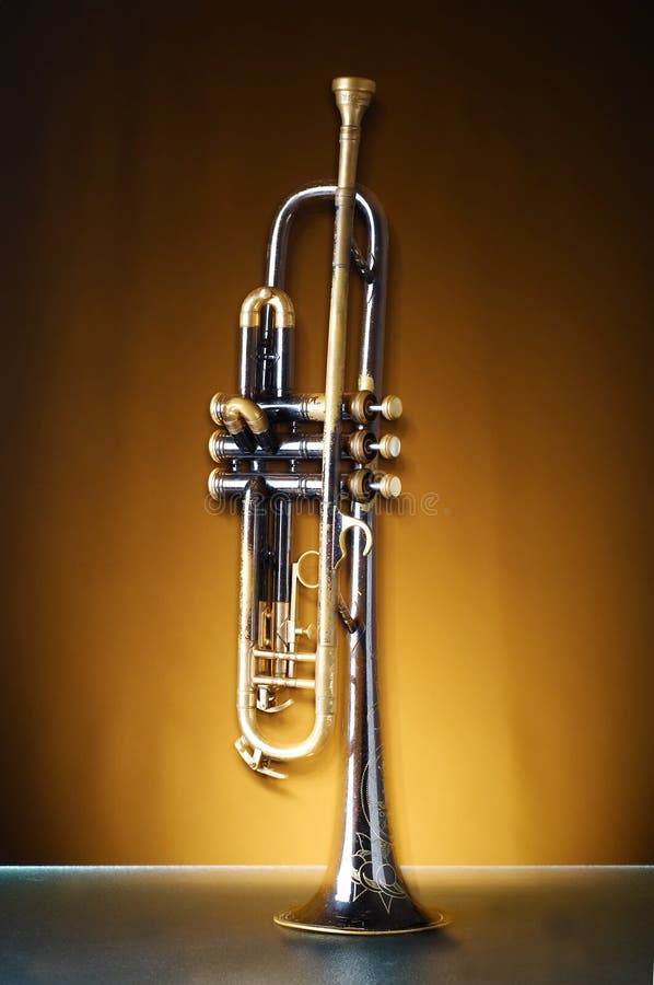 An old brass instrument stock image. Image of music, horn - 2548297