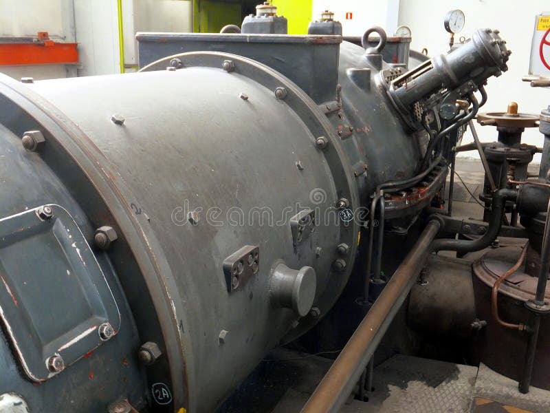 Detail of an Old Turbo Generator Stock Photo - Image of industry ...