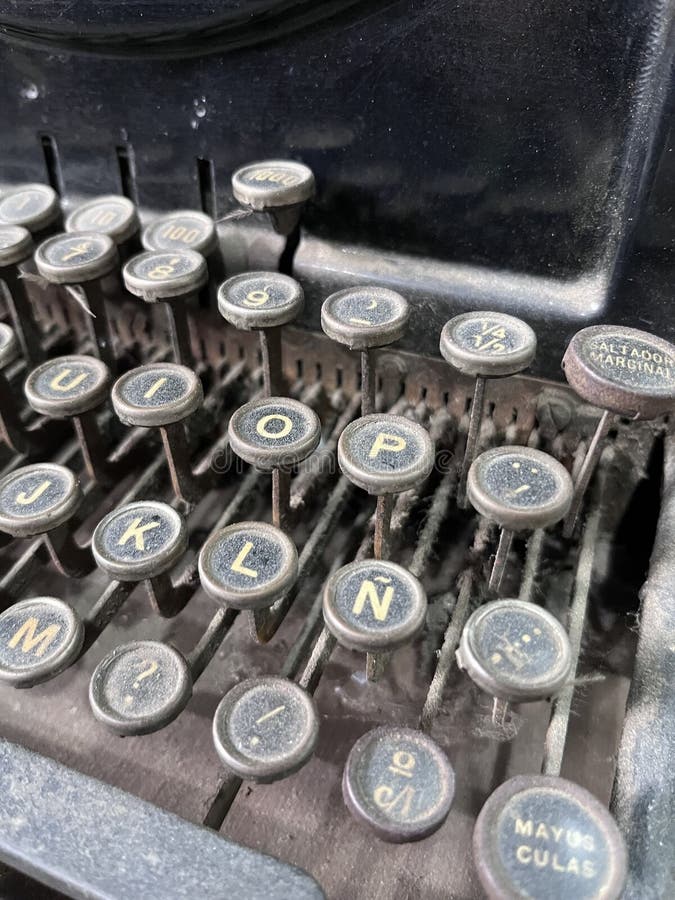 Detail of an Old Typewriter Stock Photo - Image of detail, office ...