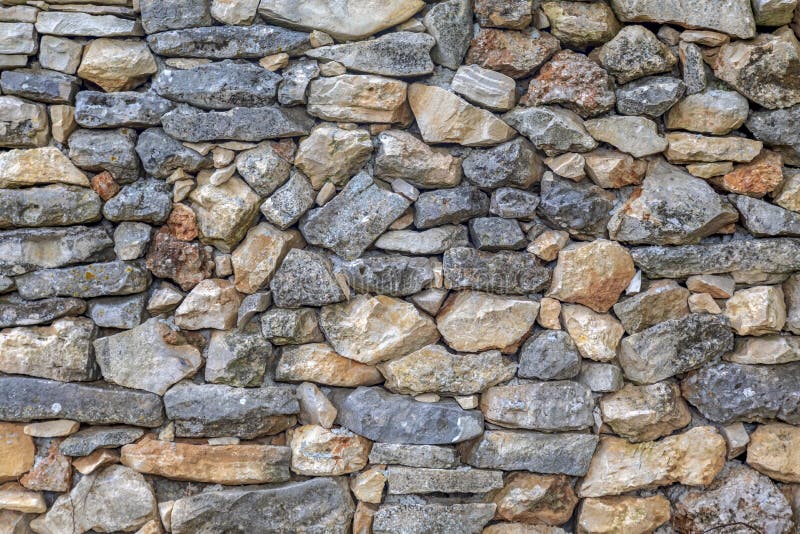 Rustic Old Stone Wall Background Stock Image - Image of architecture ...