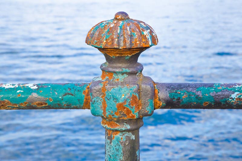 Detail of an Old Weathered, Rusty and Damaged Metallic Traditional ...