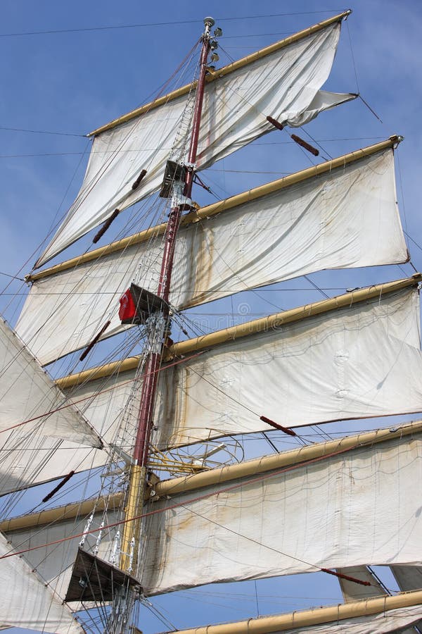 Detail of Old White Sailing Ship Stock Image - Image of wood, green ...