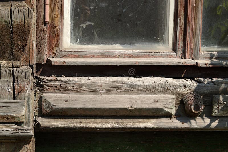 Detail of Old Wood Window Frame, Rough Shabby Painted Wood Texture ...