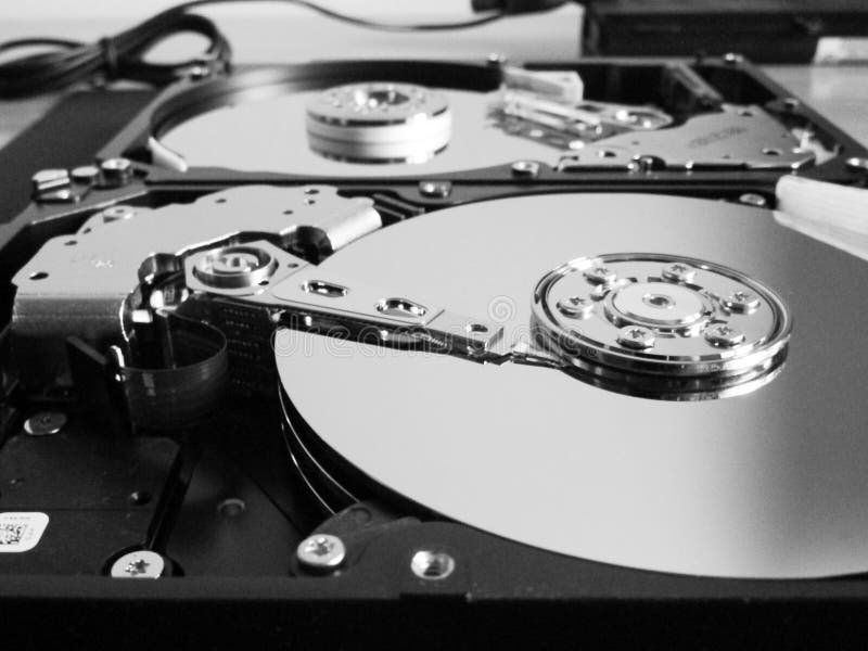 Detail from an Opened Hard Disk Stock Photo - Image of harddisk ...