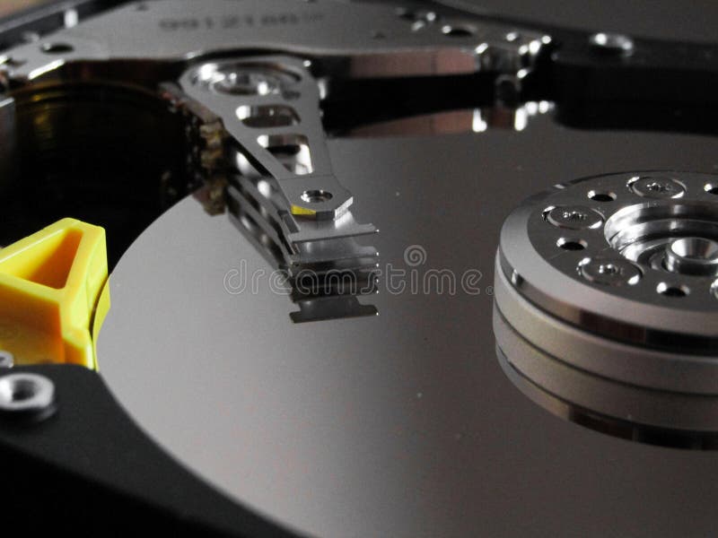 Detail from an Opened Hard Disk Stock Image - Image of hardware ...