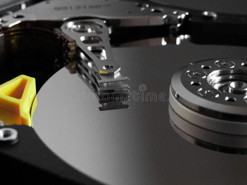 Detail from an Opened Hard Disk Stock Image - Image of storage, detail ...