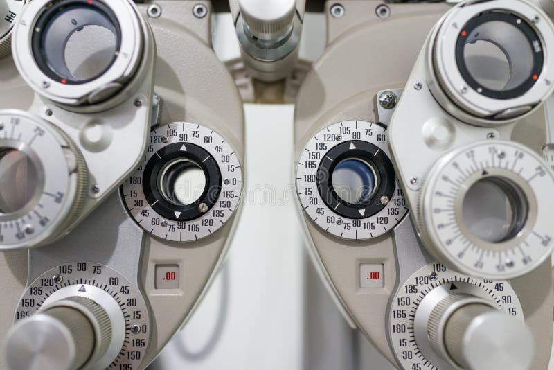 Modern optometrist diopter stock photo. Image of computer - 95311514