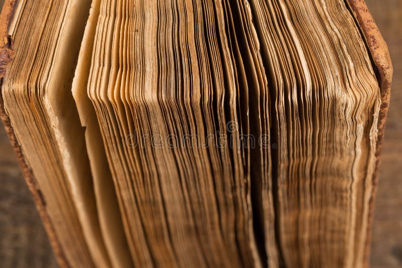 Detail of Pages of an Old Book Stock Image - Image of information ...