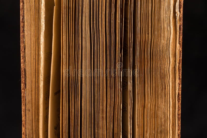 Detail of Pages of an Old Book Stock Photo - Image of concept, library ...