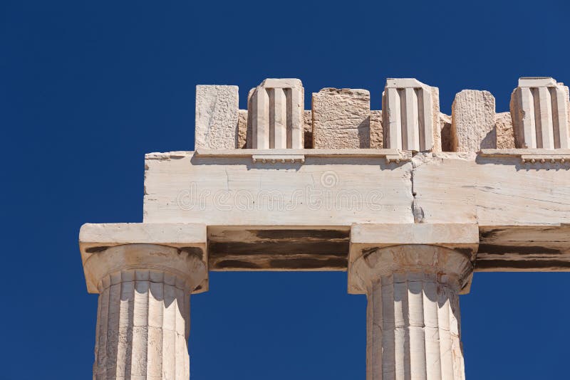 Detail of Parthenon stock photo. Image of structure, classical - 2689038