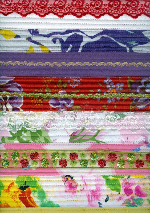 Detail of Patchwork Fabric Handmade Stock Image - Image of patchwork ...
