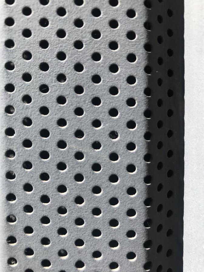 Detail of a Perforated Sheet Stock Image - Image of element, closeup ...