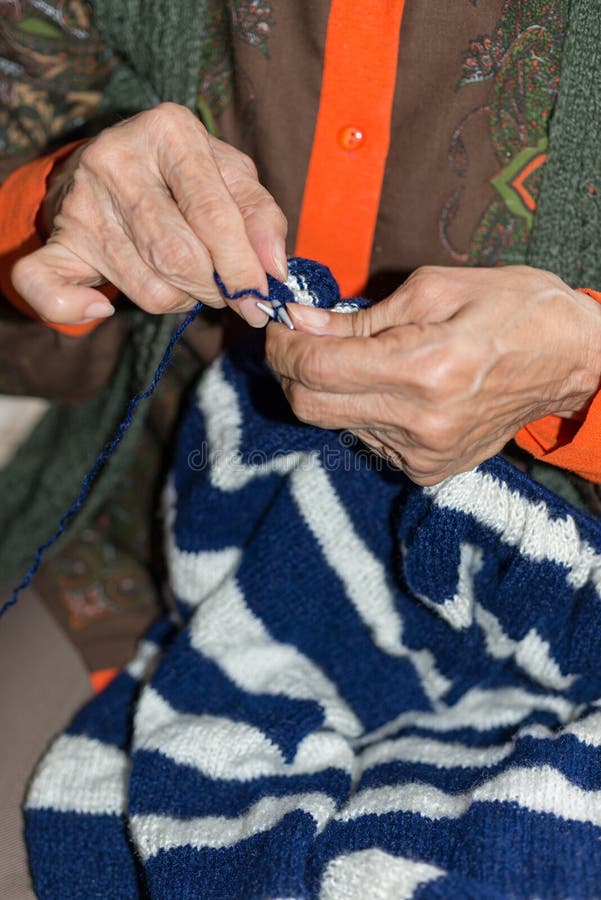 Detail of a Person Knitting Stock Photo - Image of people, close: 83908858