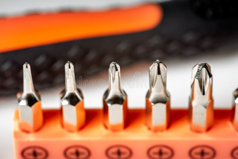Detail of Phillips Precision Screwdriver Bits Stock Photo - Image of ...