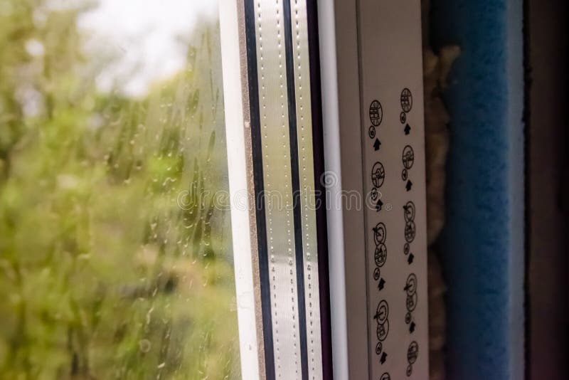 Detail Photo of the Modern Window Made of PVC Profiles Stock Image ...