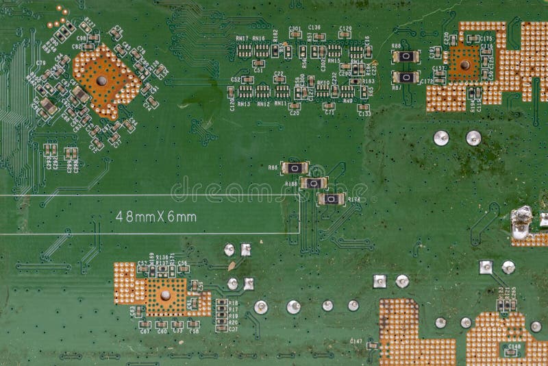 Detail of the Printed Circuit of an Electronic Board Stock Photo ...