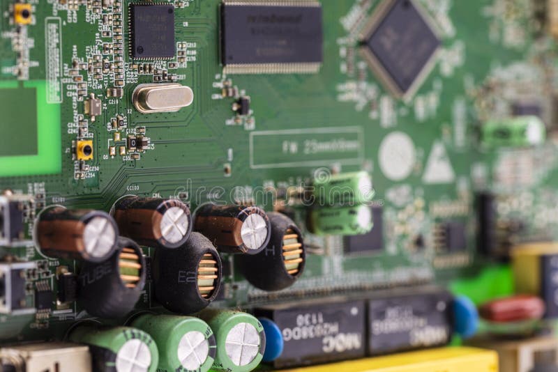 Detail of the Printed Circuit of an Electronic Board Stock Image ...