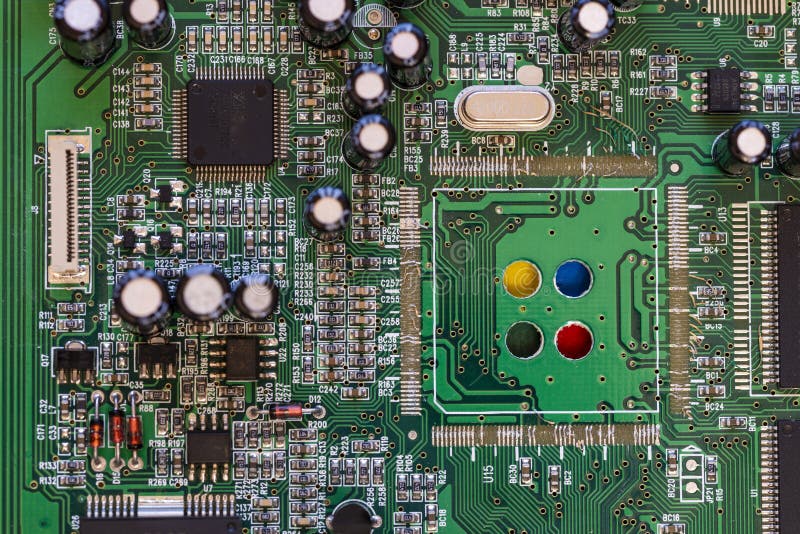 Detail of the Printed Circuit of an Electronic Board Stock Image ...
