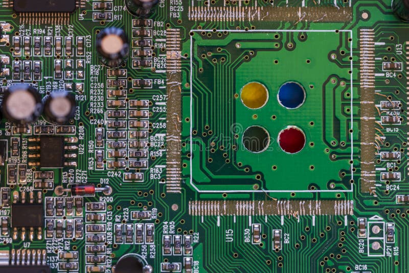 Detail of the Printed Circuit of an Electronic Board Stock Photo ...