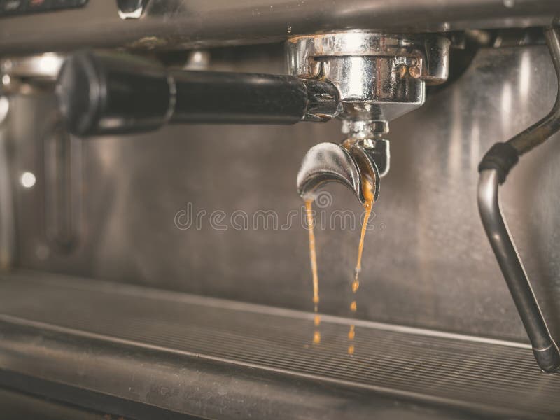 Detail of Professional Coffee Machine Stock Photo - Image of cappuccino ...