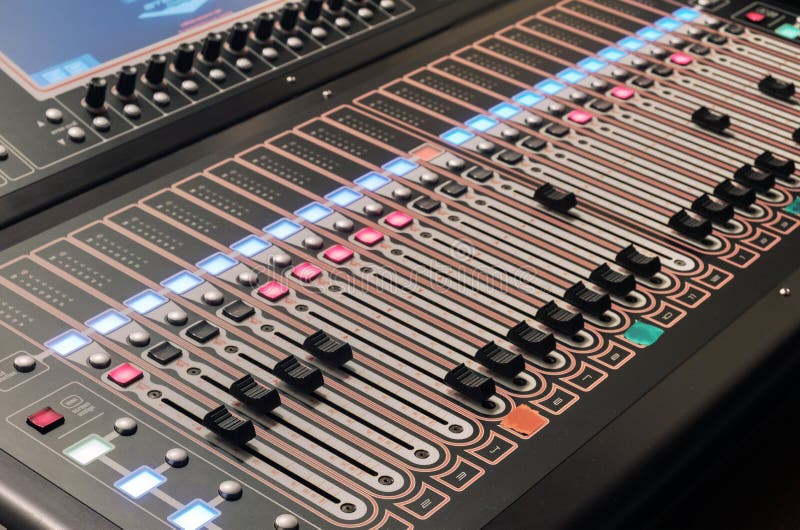 Stage Lighting Control Console Stock Image - Image of buttons, light ...