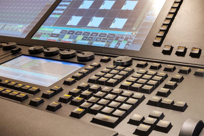 Professional Stage Lighting Control Console Stock Photo - Image of ...