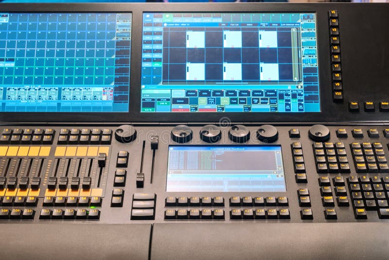 Professional Stage Lighting Control Console Stock Photo - Image of ...