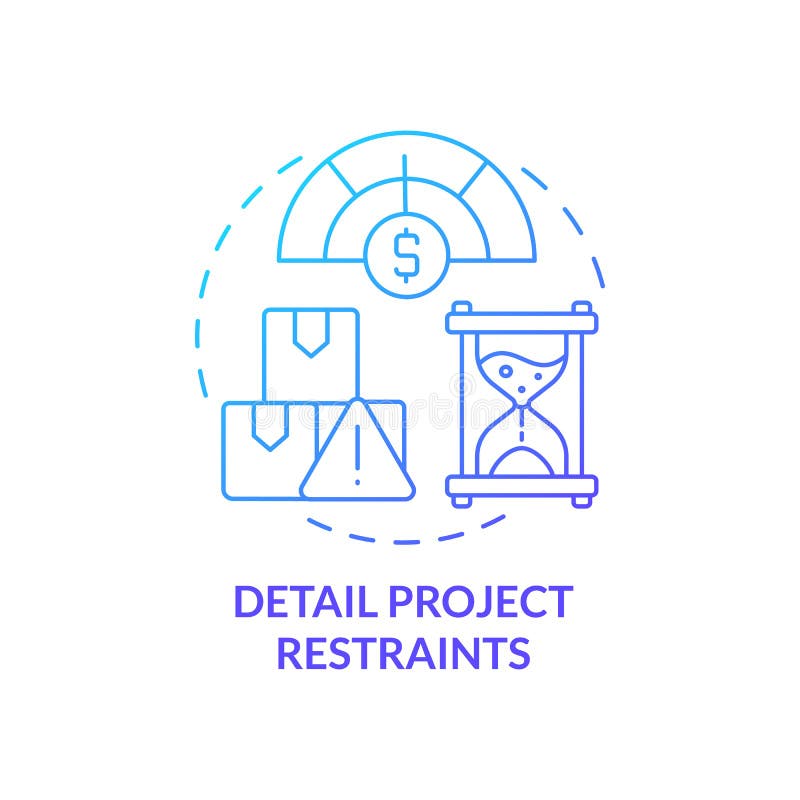 Detail Project Restraints Blue Gradient Concept Icon Stock Vector ...