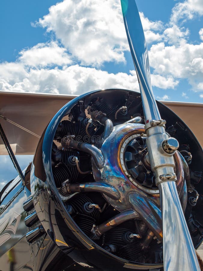 Detail of a Propeller Aircraft S Prop and Engine Stock Photo - Image of ...