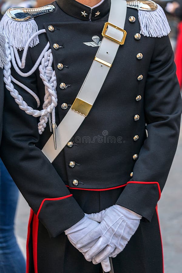 Detail of a Protocol Uniform of an Italian Soldier Stock Image - Image ...