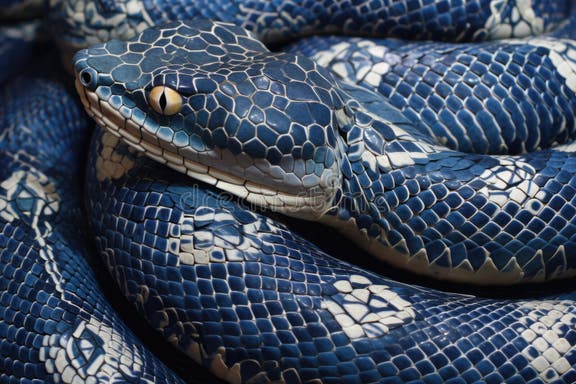 Detail of a Pythons Intricate Skin Pattern Stock Illustration ...
