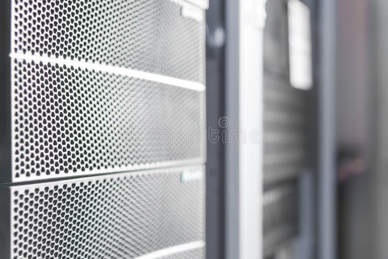 Detail of Rack with Data Backup Hard Drives Covered with Protect Stock ...