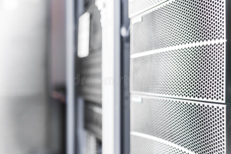 Detail of Rack with Data Backup Hard Drives Covered with Protect Stock ...