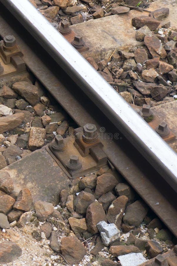 Detail of Rail stock image. Image of railroad, infrastructure - 19769627