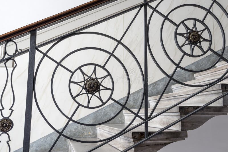 Detail of Railing in Wrought Iron Stock Image - Image of ornate, luxury ...