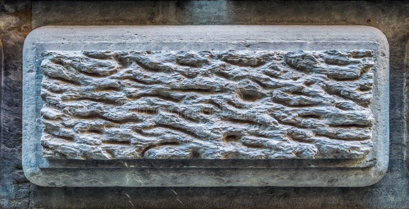 Detail of a Rectangle Old Gray Stone Wall Stock Image - Image of ...