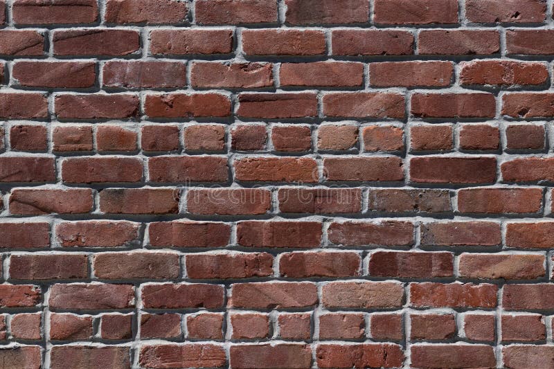 Detail of a Red Brick Wall with Rows of Clay-fired Red Bricks Stock ...