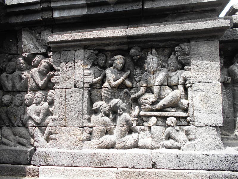 Detail of Relief Borobudur Temple, Candi Borobudur Stock Image - Image ...