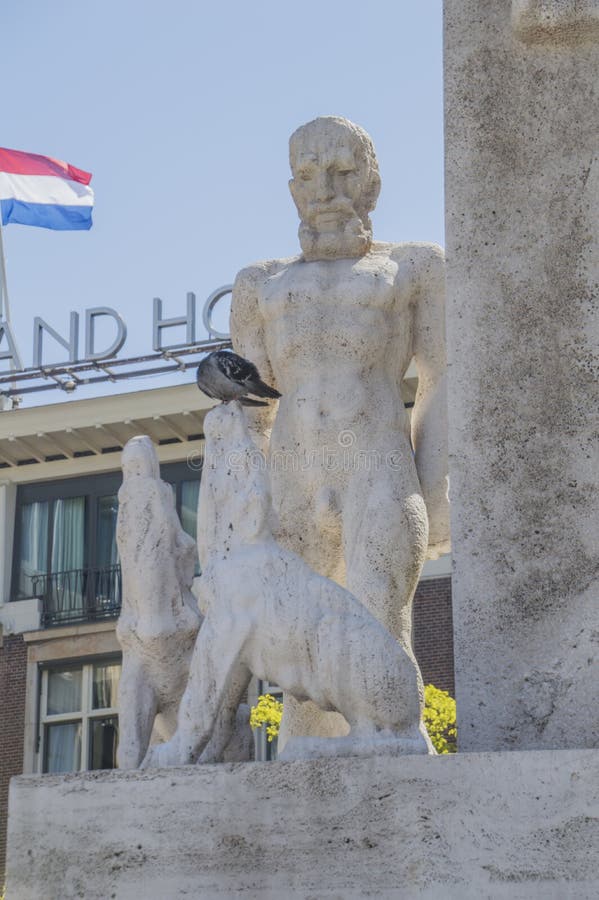 Detail of the Remembrance of the Dead Statue at Amsterdam the ...